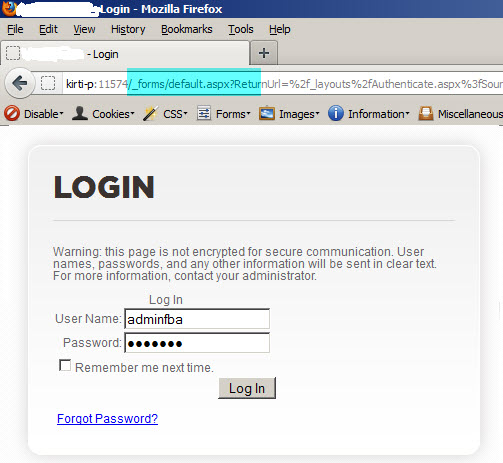 Creating a Custom Login Page for FBA in SharePoint 2010 – Part1 – Kirti ...